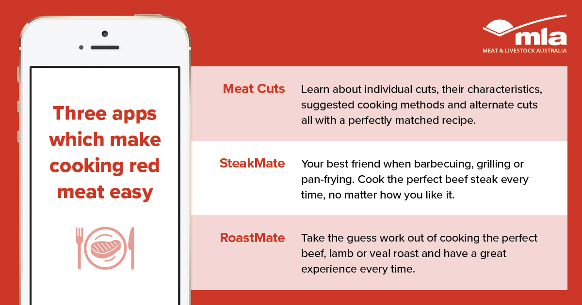 Three apps which make cooking red meat easy | Meat & Livestock Australia